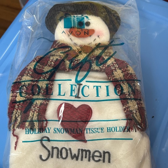 Avon | Accents | Vintage Avon Snowman Plush Tissue Box Cover New | Poshmark